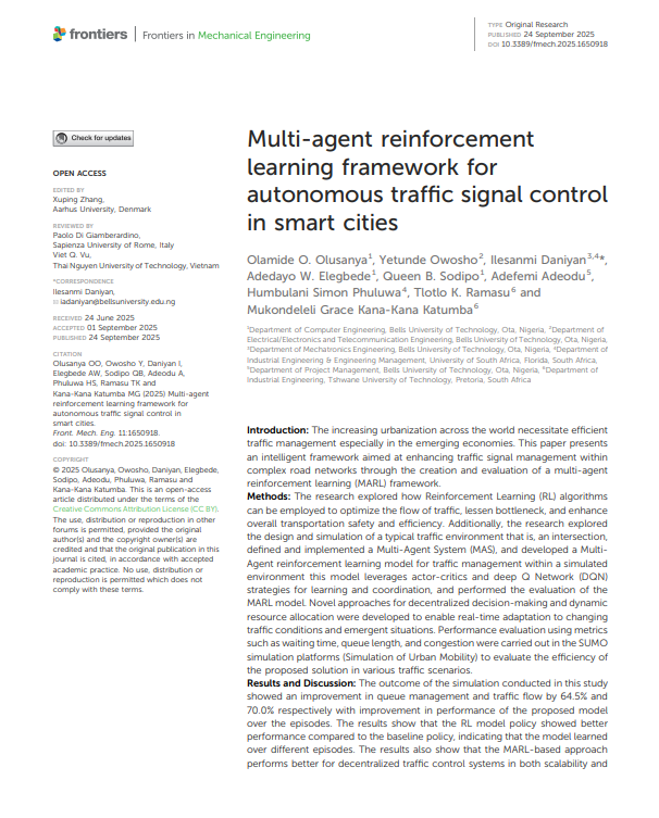 Multi-agent reinforcement learning framework for autonomous traffic ...